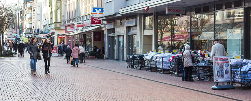 Einkaufen in Opladen: Kölner Straße (Fußgängerzone) >